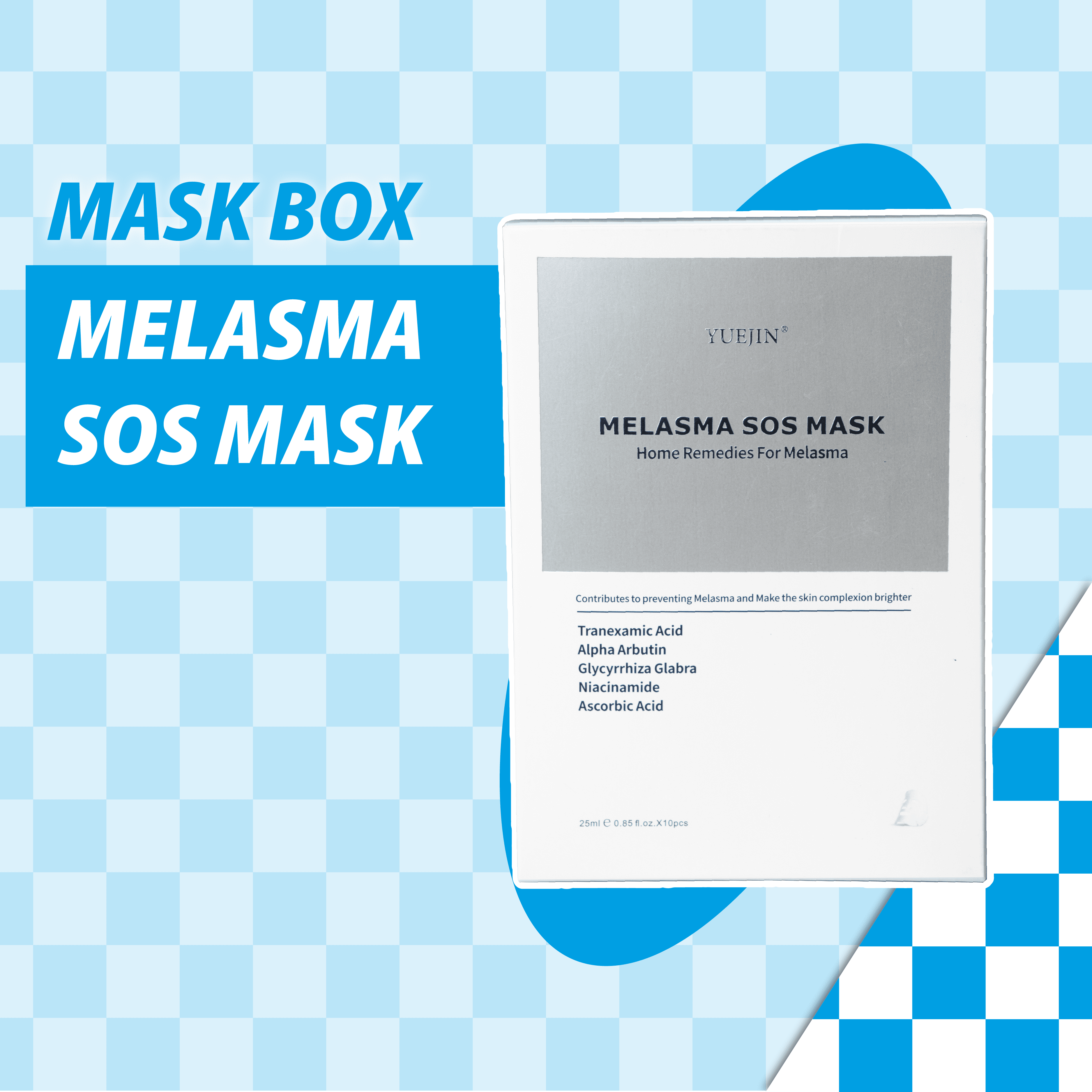 멜라스마 SOS 스킨 화이트닝 마스크 - YUEJIN 한국